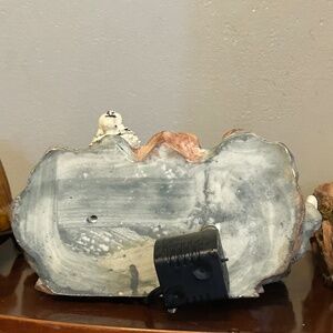 Accents | White Tiger Couple Resin Statue Waterfall Lights Up Lamp ...